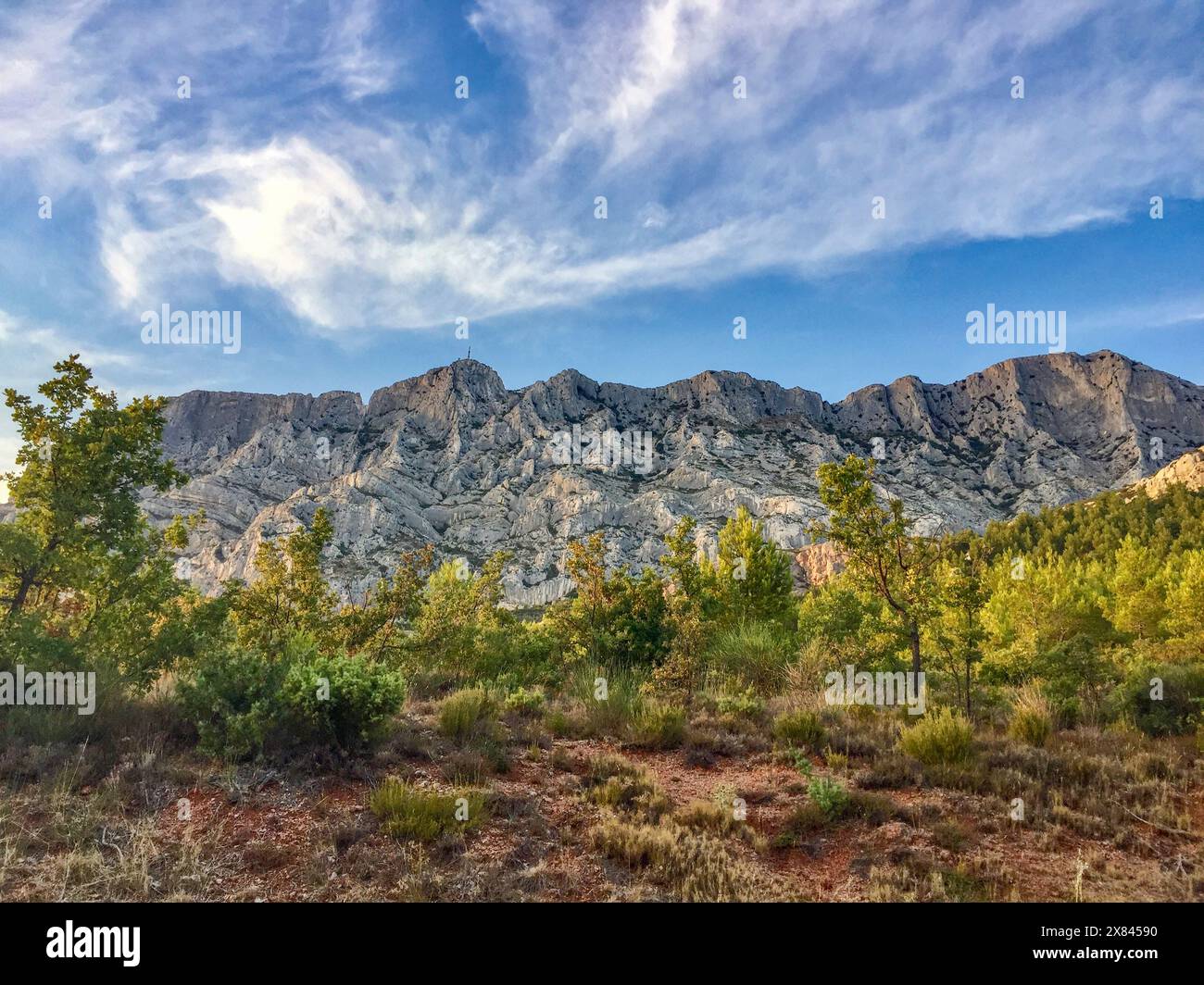 Mountain of Sainte-Victoire near Aix en provence, famous by paintings ...