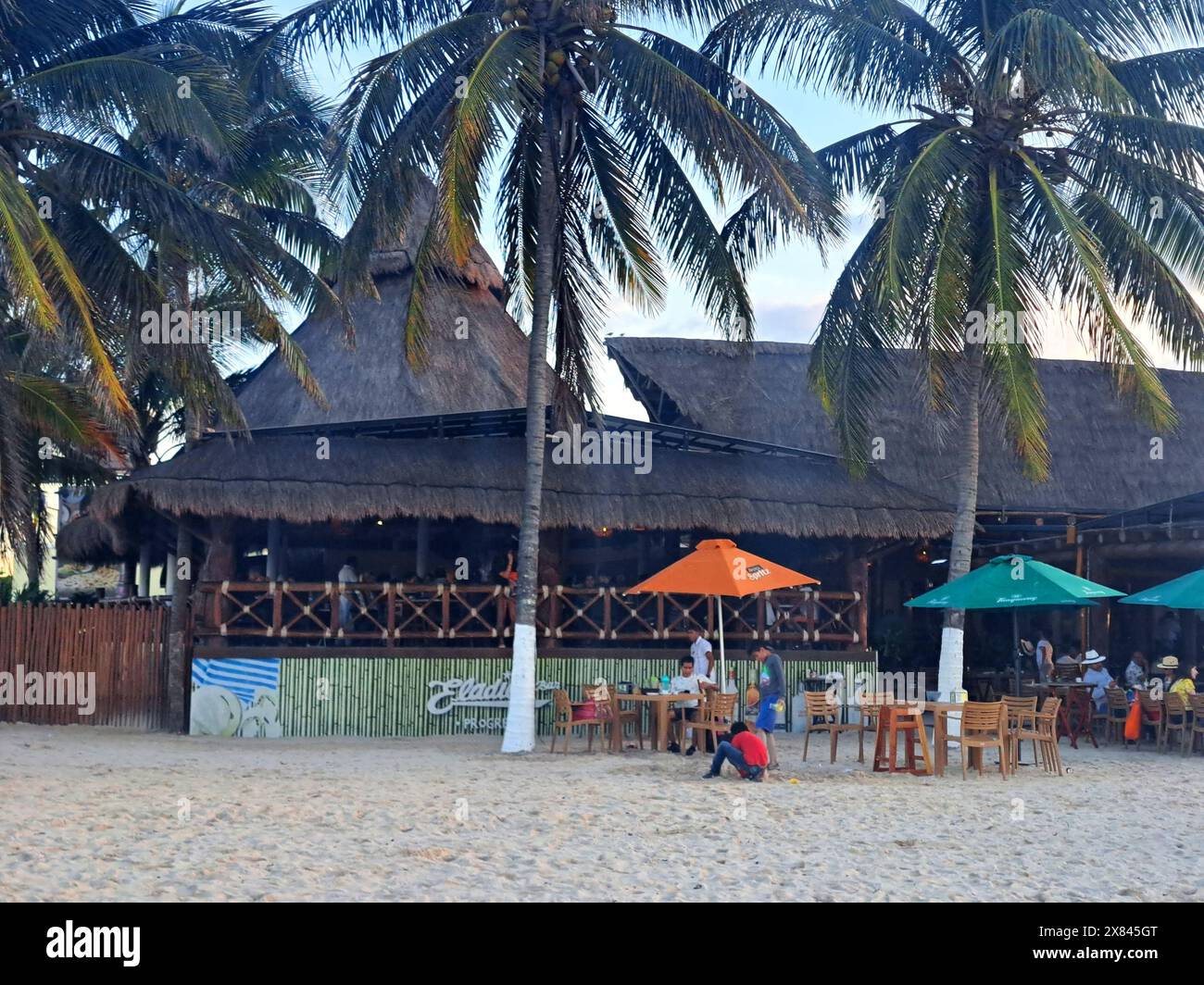 Progreso, Yucatan, Mexico - Nov 23 2022: Malecon in the peninsula port ...