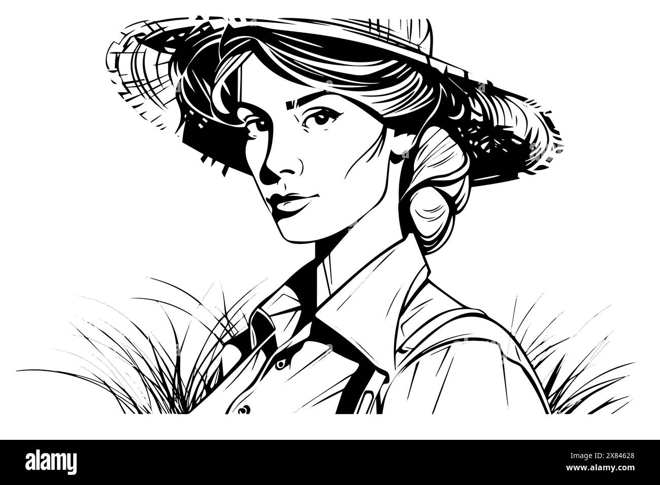 Farm agriculture woman farmer Cut Out Stock Images & Pictures - Alamy