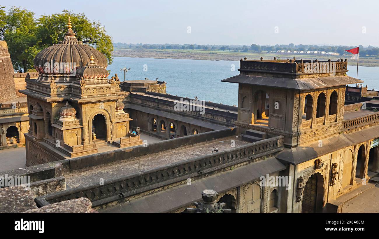 View of Ancient Kashi Vishwanath Temple, Ahilya Devi Maheshwar Fort ...
