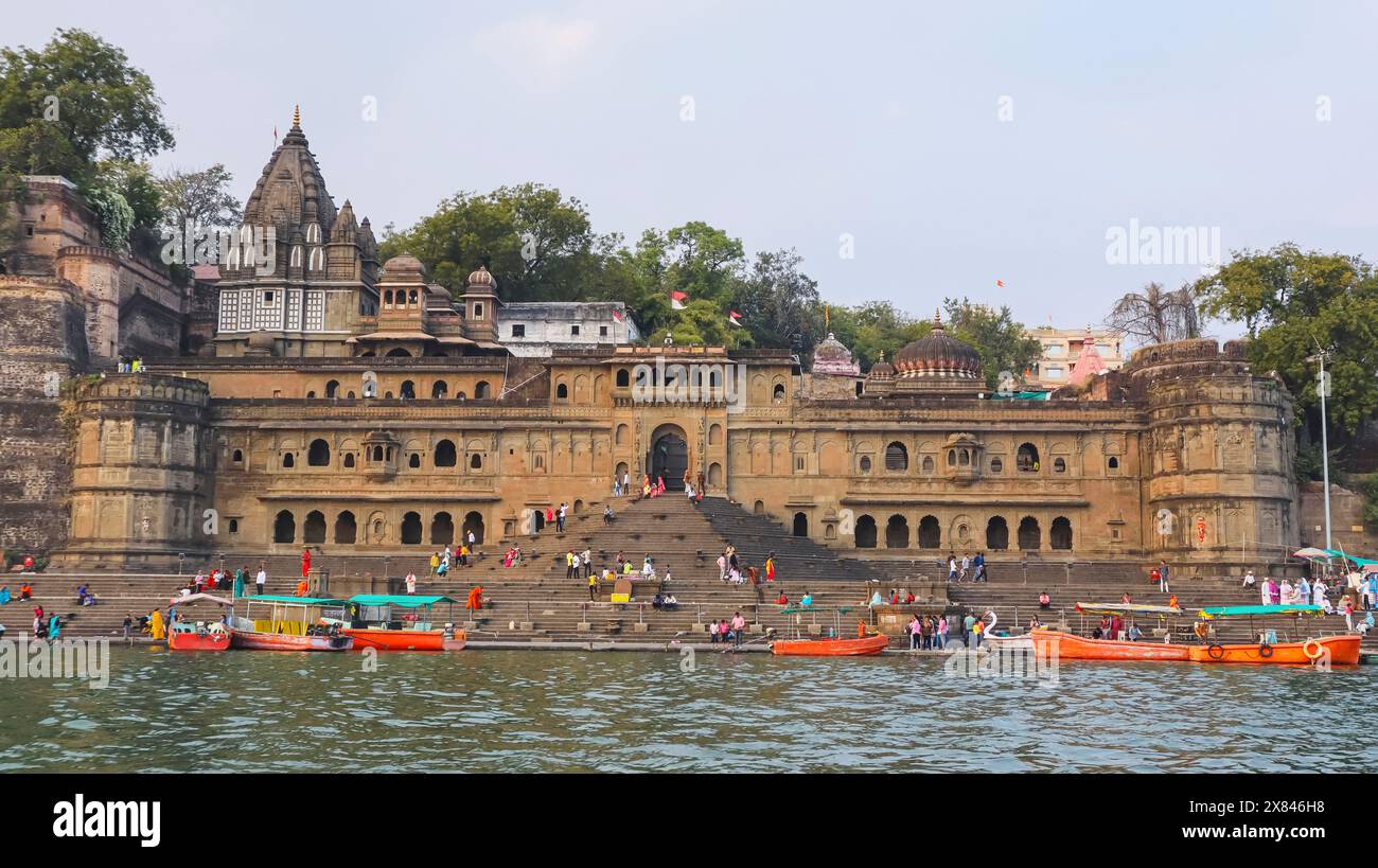 Front View of Ahilya Devi Maheshwar Fort, Madhya Pradesh, India Stock ...