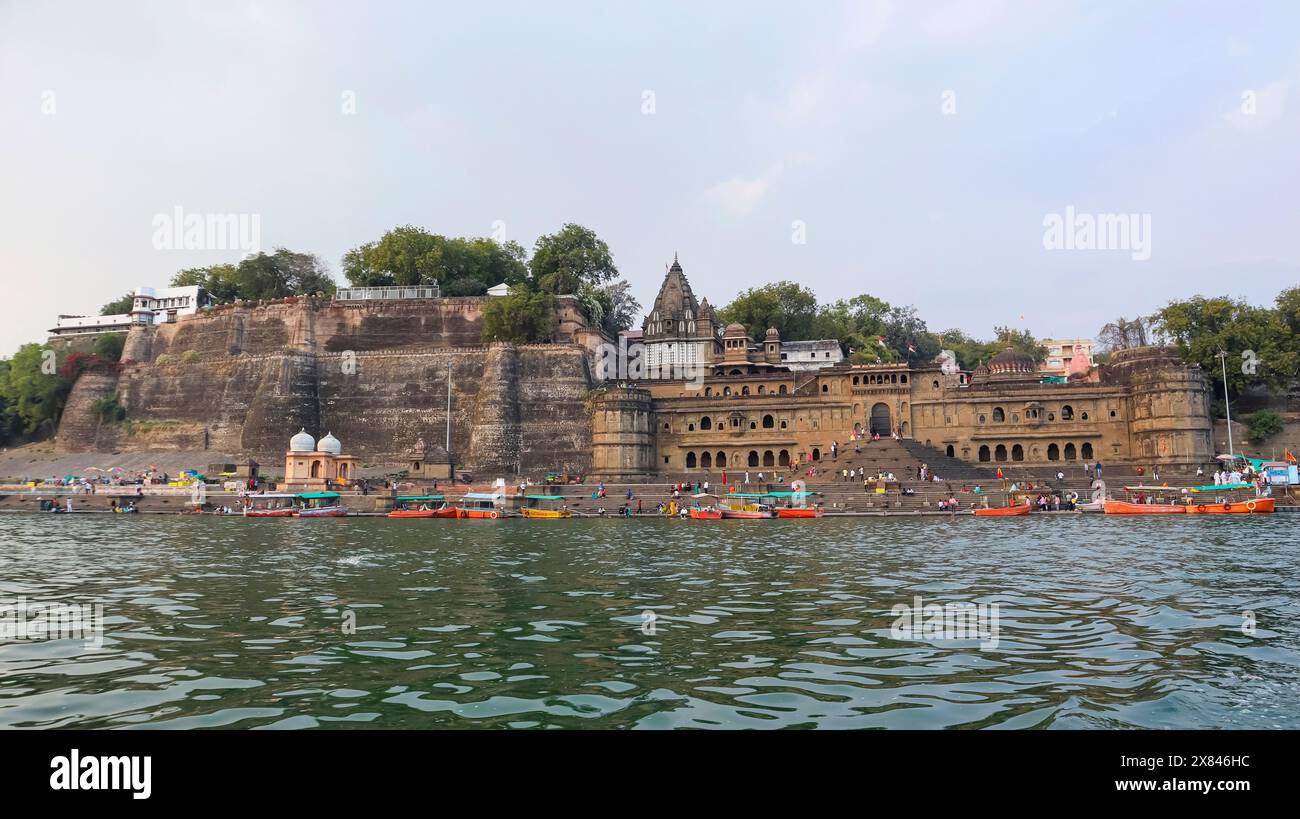 Front View of Ahilya Devi Maheshwar Fort, Madhya Pradesh, India Stock ...