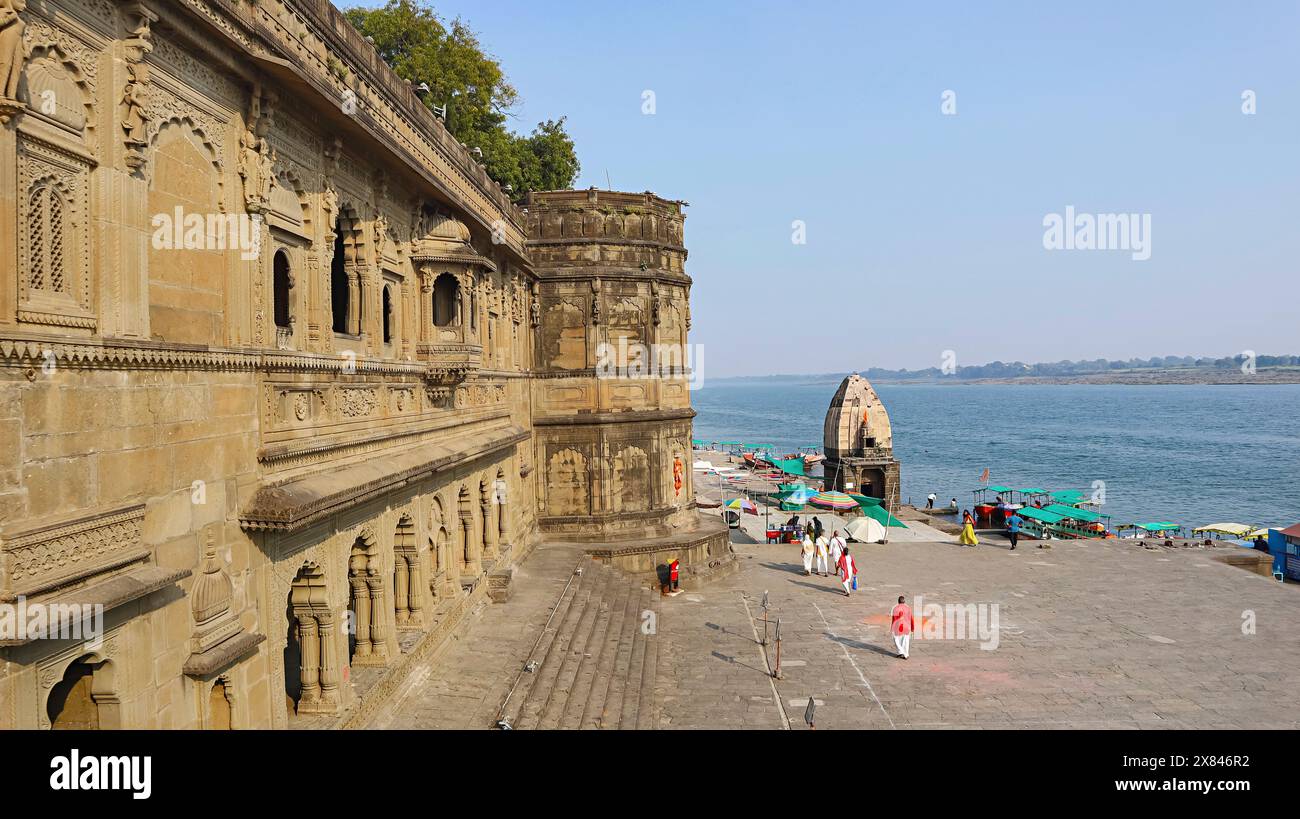 Ghats View From Fort, Ahilya Devi Maheshwar Fort, Madhya Pradesh, India ...