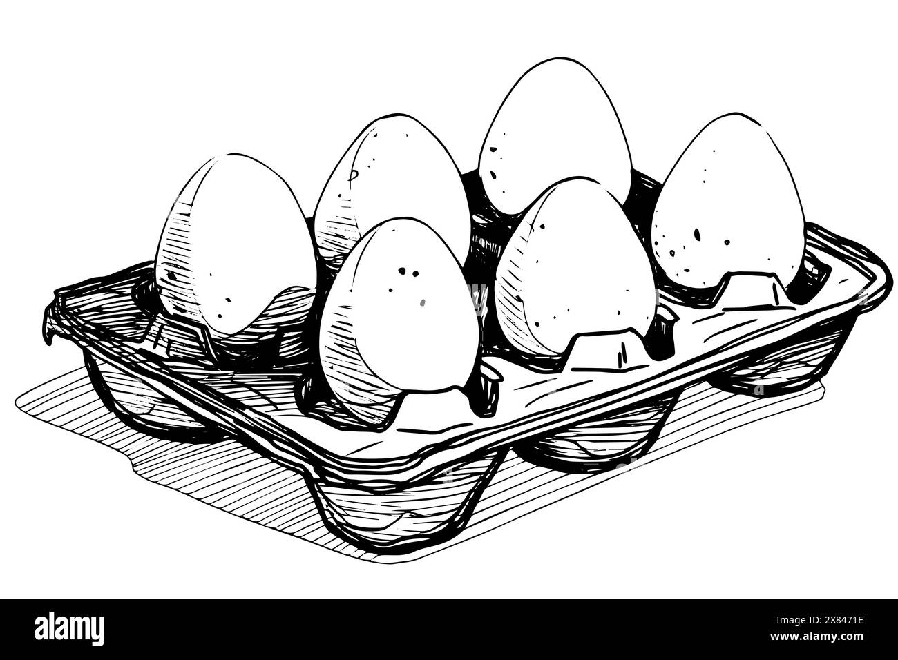 Carton Of Eggs Drawing Easy