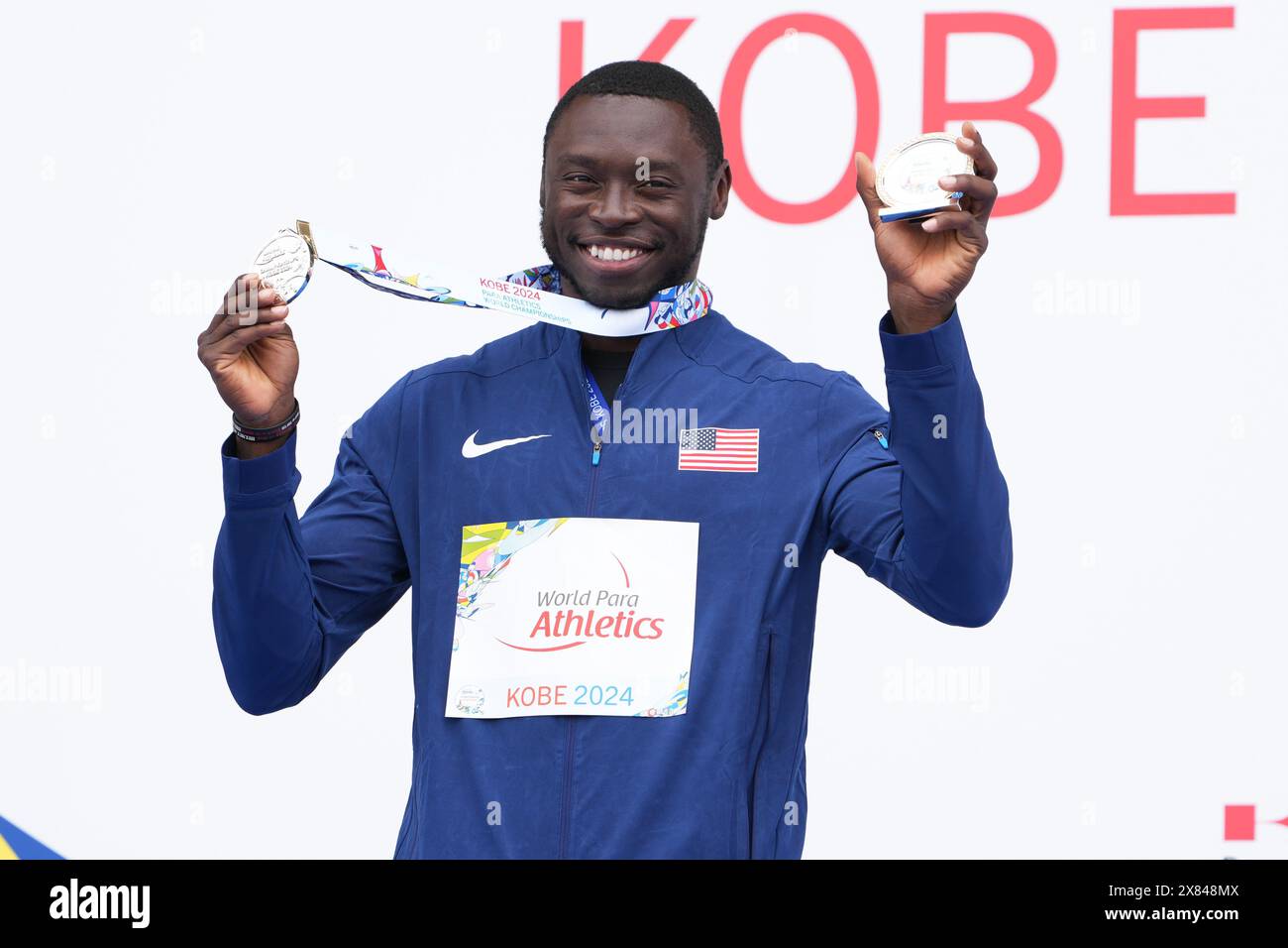 Hyogo, Japan. 23rd May, 2024. Derek LOCCIDENT (USA) Athletics : Kobe 2024 Para Athletics World ...