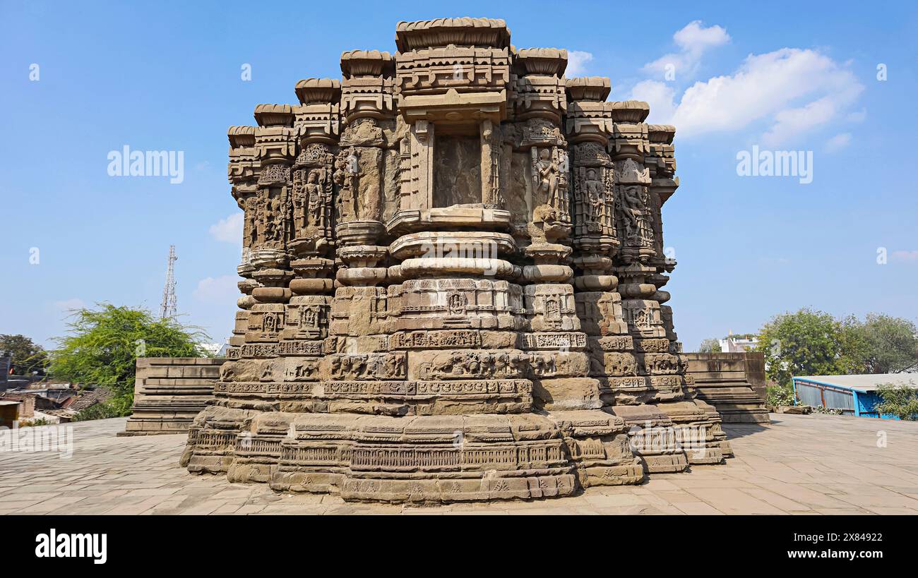 Rear View of Chaubara Dera II Temple, Un, Khargone, Madhya Pradesh ...