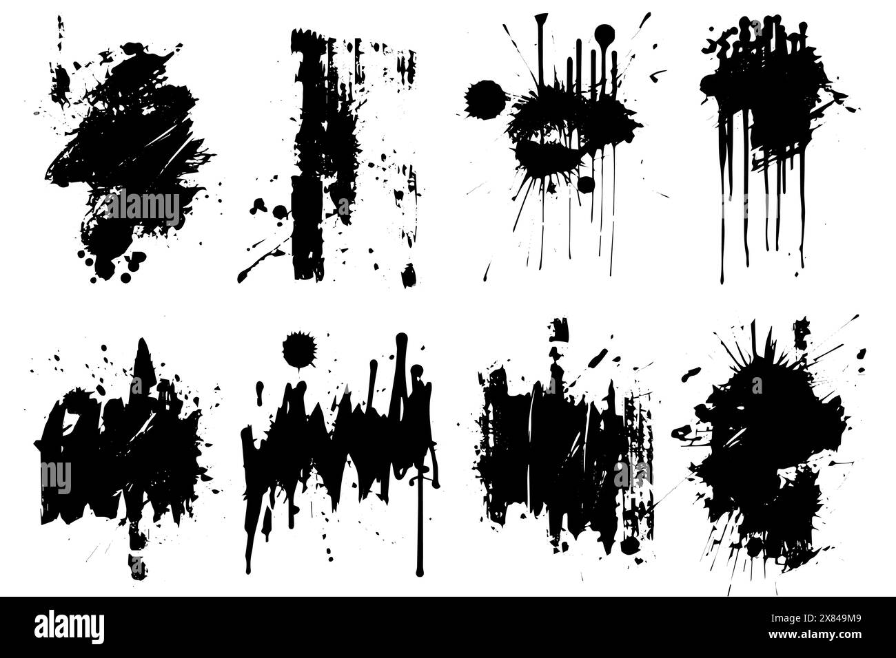 Ink Splash: Dynamic Vector Splatter Grunge Elements for Creative ...