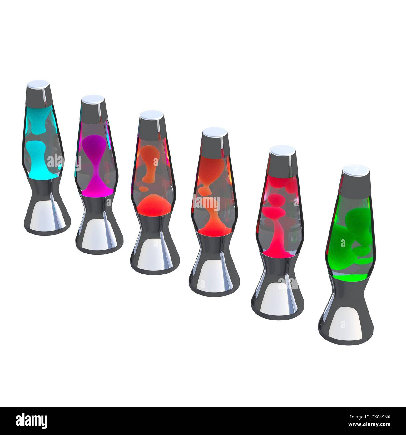 Lava lamp, table lamp, isolated on white background, room lamp, 3D ...