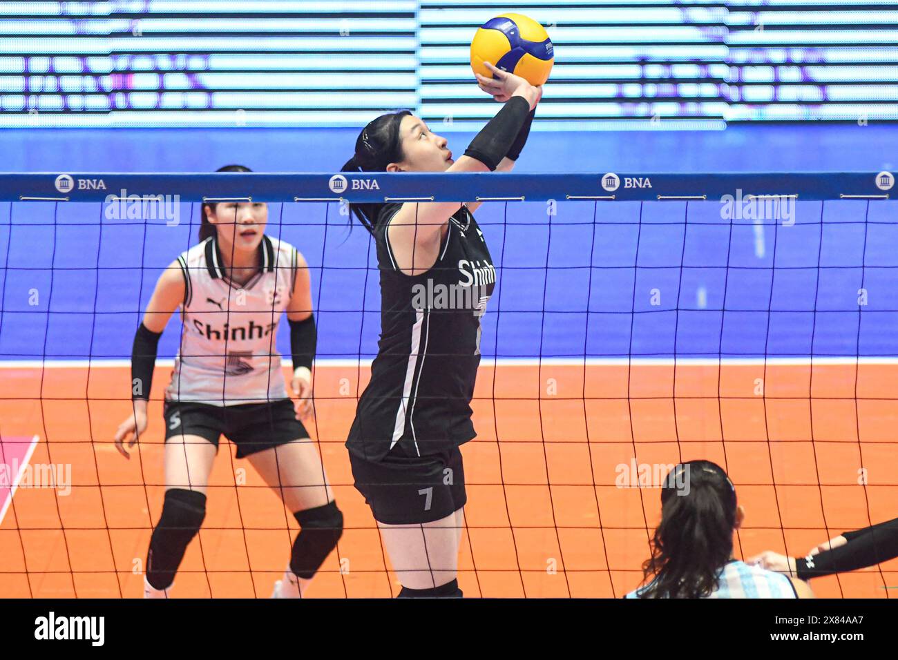 Jiwon Kim (South Korea) against Argentina. Women's Volleyball Stock ...