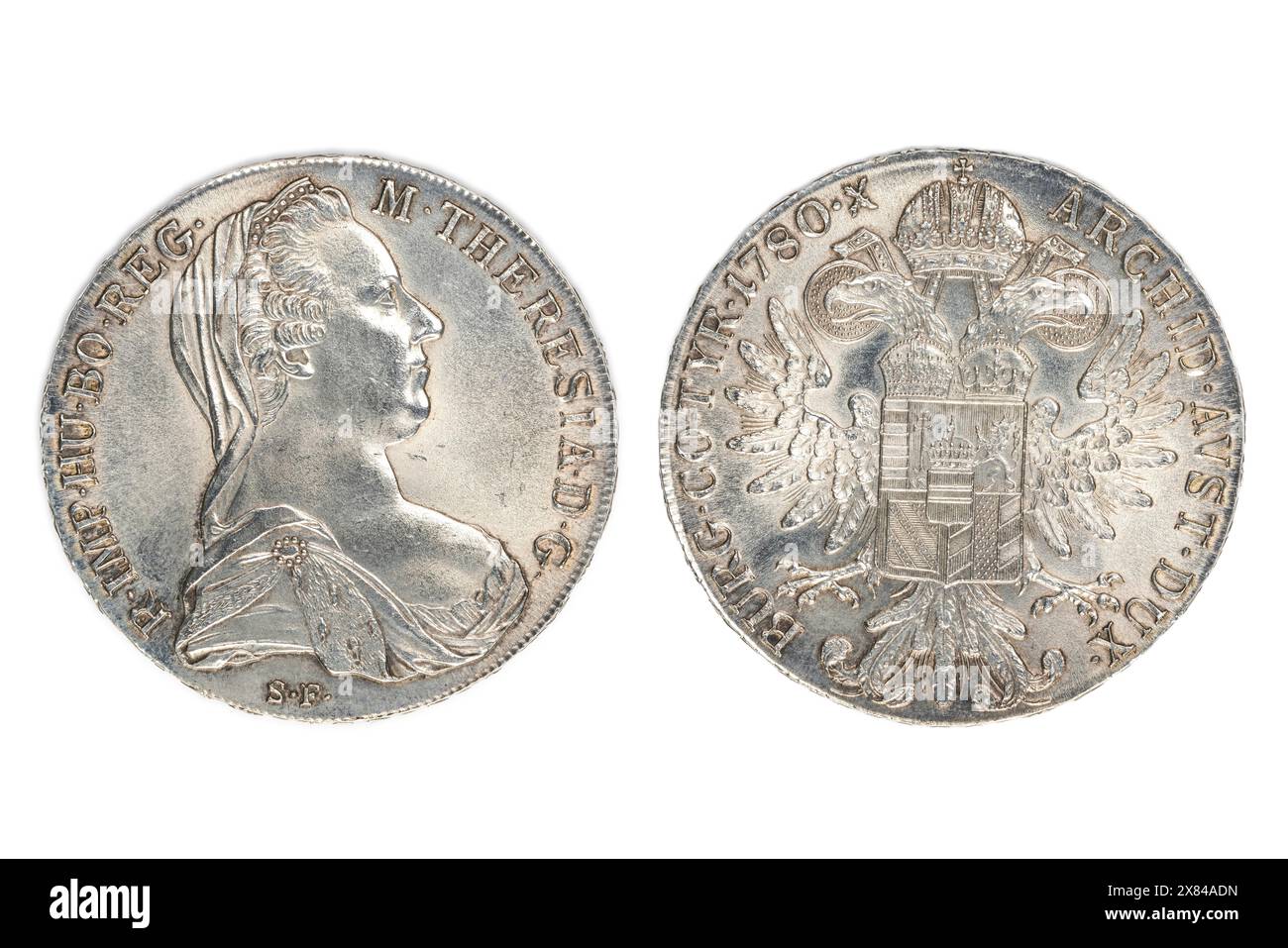 Silver coin with the image of Maria Theresa from 1780, Maria Theresa ...