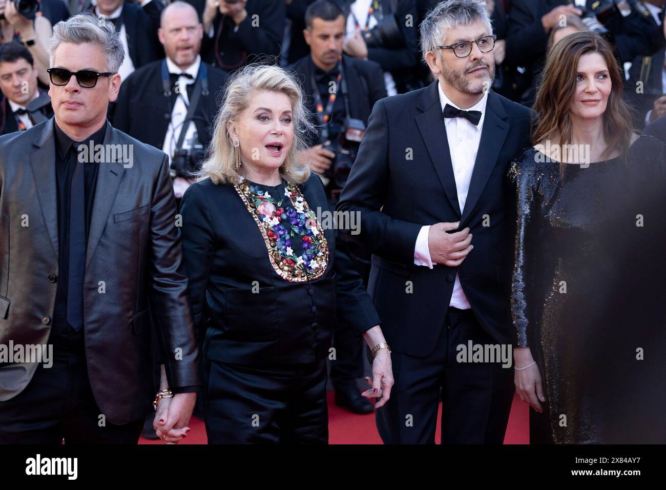 Cannes, France, 21 May 2024: Benjamin Biolay, Catherine Deneuve ...