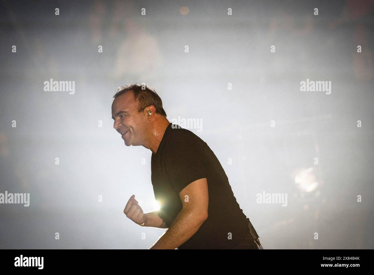 Samuel T. Herring, singer of Future Islands live at the Tempodrom in ...