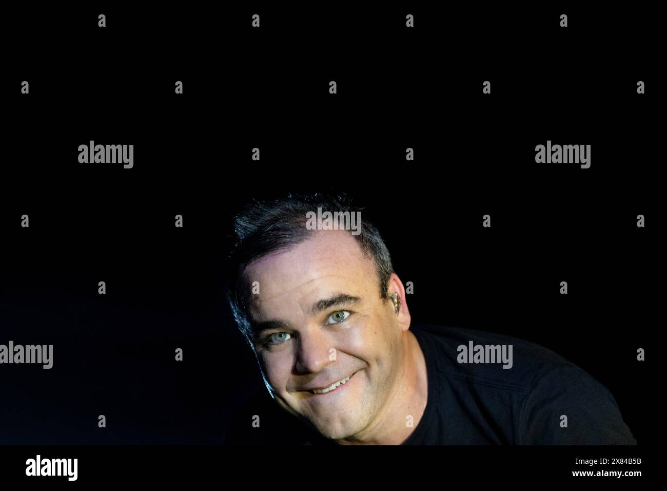 Samuel T. Herring, singer of Future Islands live at the Tempodrom in ...