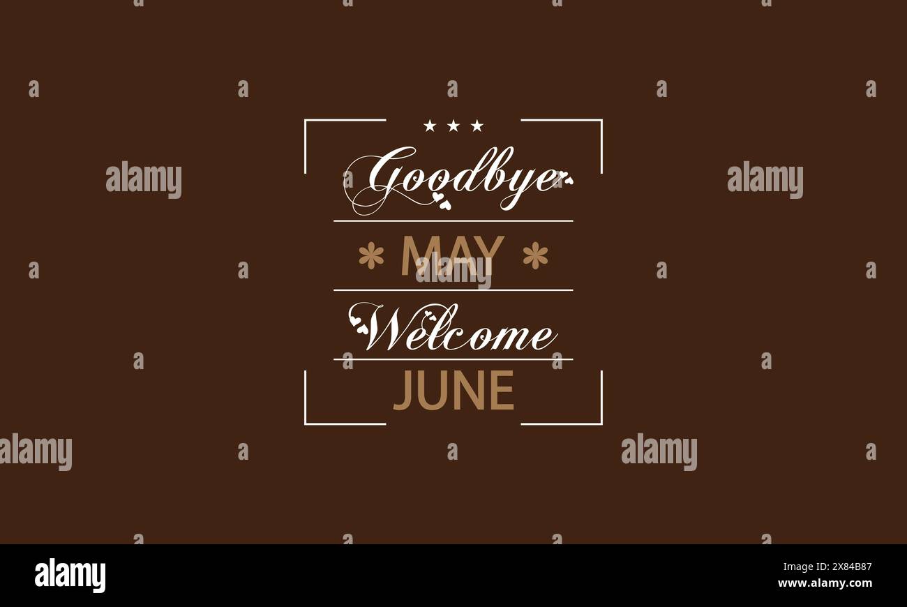 Chic Design for a Smooth Transition from May to June Stock Vector Image ...