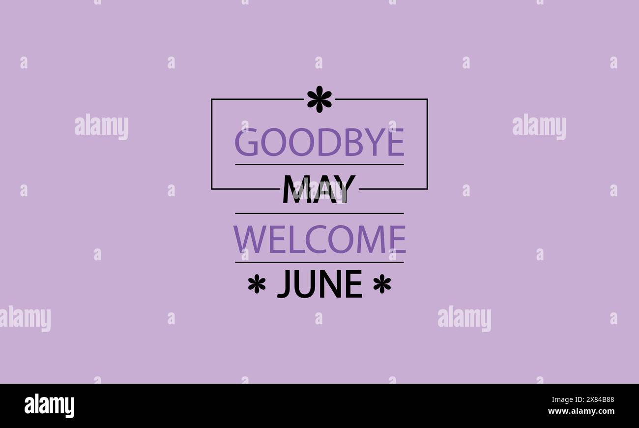 Chic Design for a Smooth Transition from May to June Stock Vector Image ...