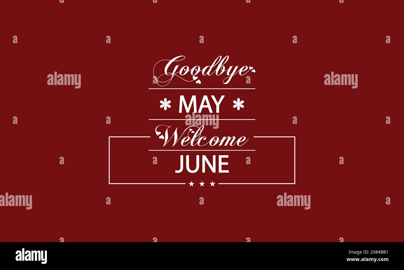 Chic Design for a Smooth Transition from May to June Stock Vector Image ...