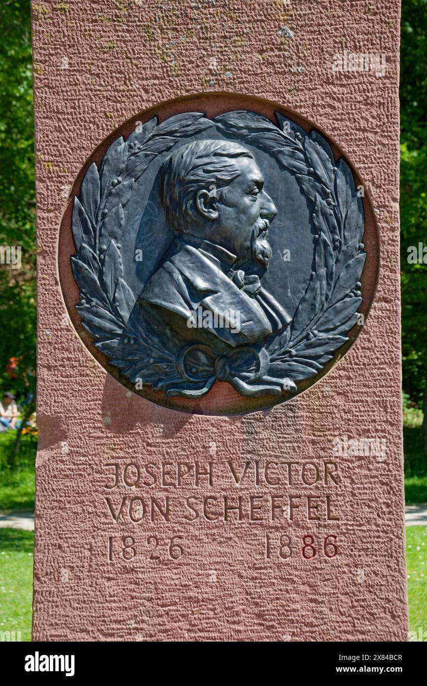 Memorial to Joseph Victor von Scheffel, writer and poet of the 19th ...
