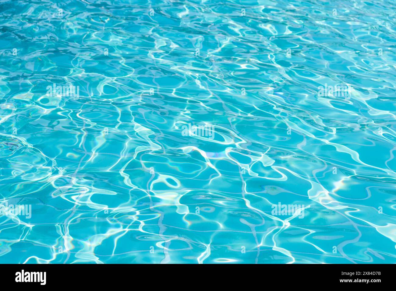 Blue swimming pool water surface and ripple wave background. Summer ...