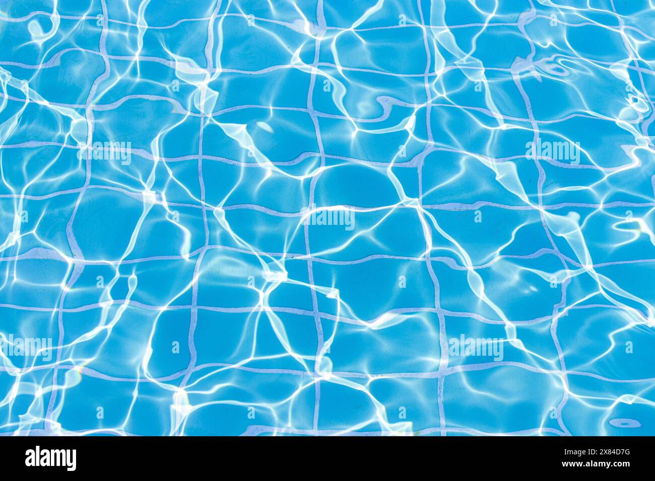 Blue swimming pool water surface and ripple wave background. Summer ...