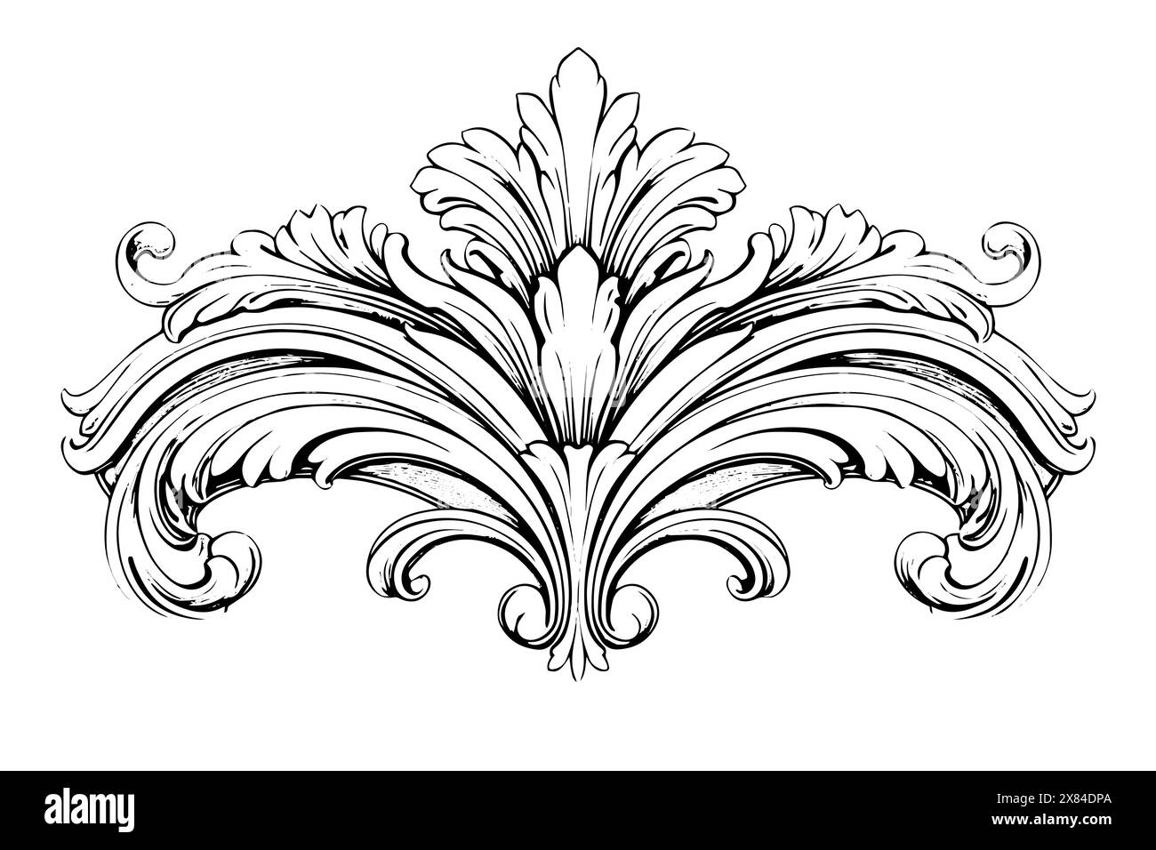 Vintage Baroque Ornamentation: Intricate Vector Illustrations of ...