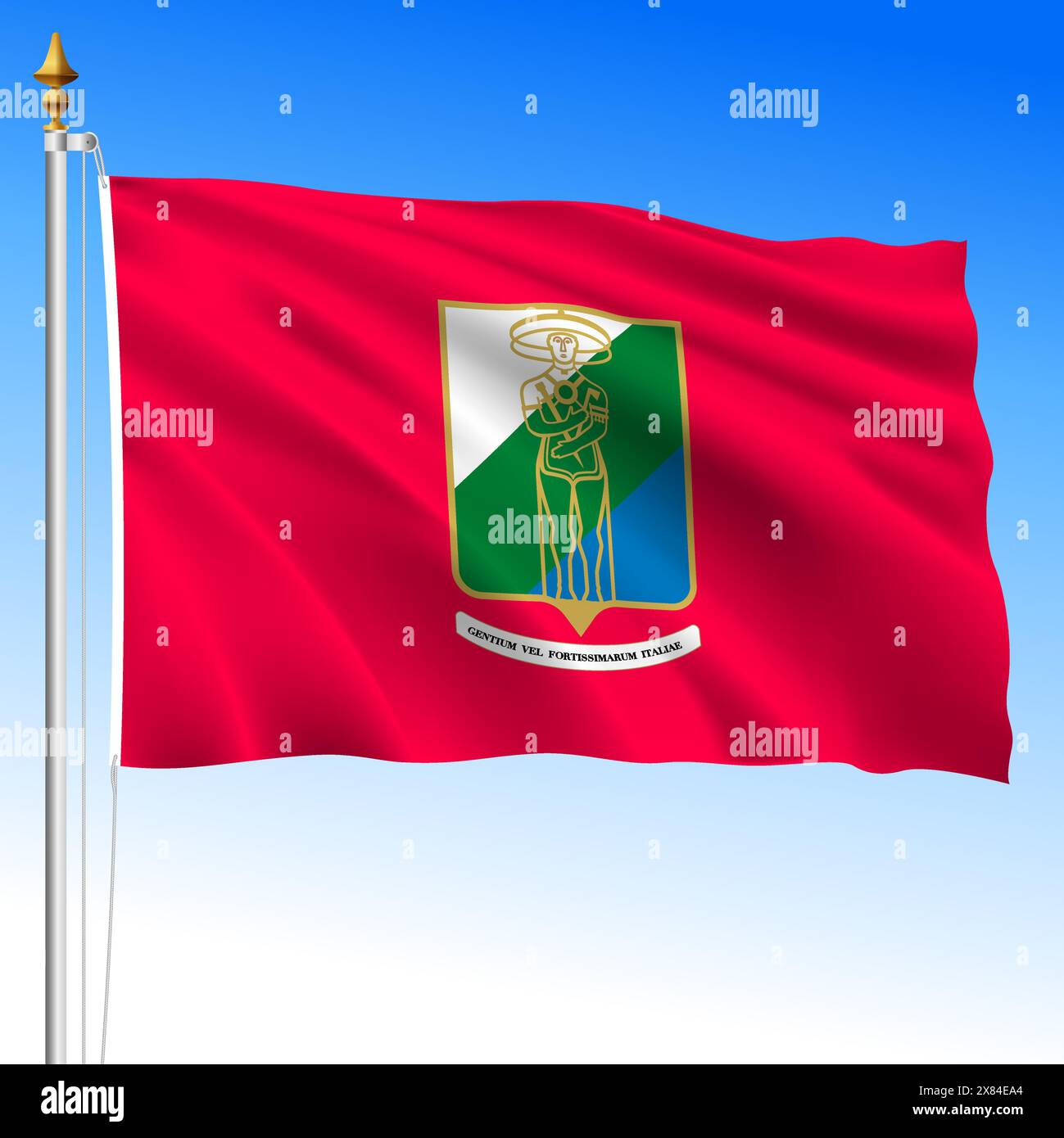 Abruzzo regional waving flag, Italy, vector illustration Stock Vector ...