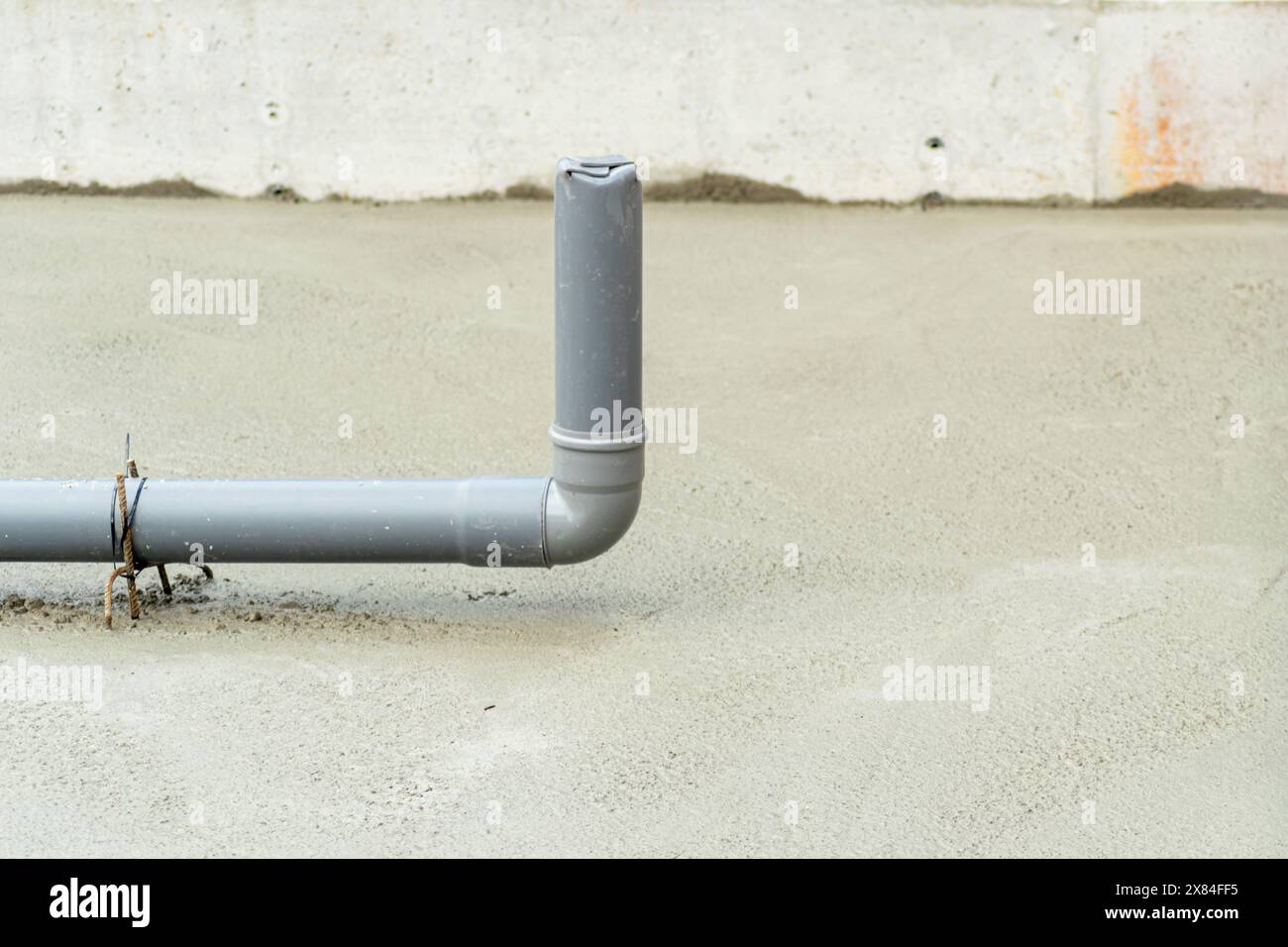 PVC drain pipe in basement in a new house construction Stock Photo - Alamy
