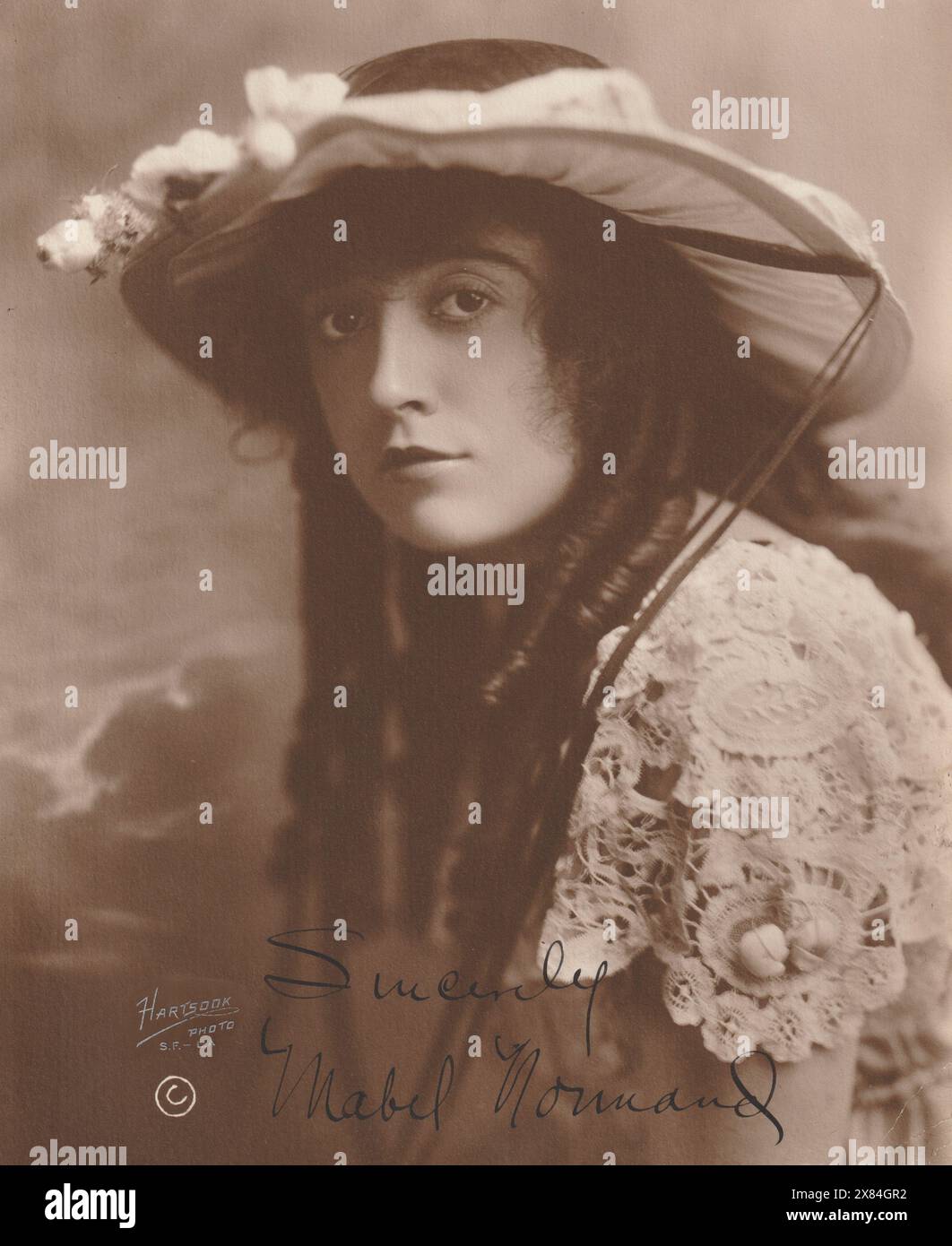 Mabel Normand Portrait and Signature 1920s Actress Stock Photo - Alamy