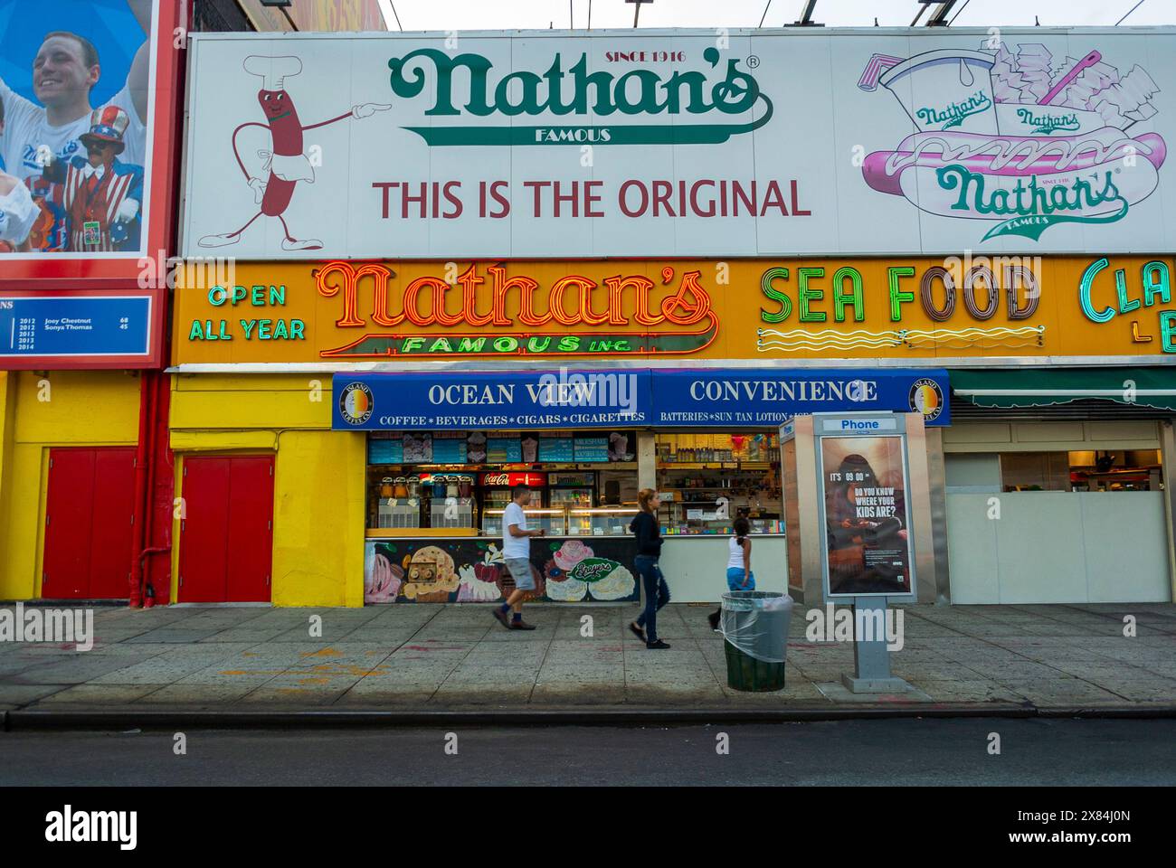 New York City, NY, USA, Coney Island, Scenics, Nathan's Hot Dogs ...