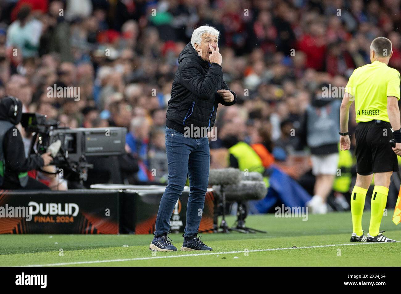 Atalanta head coach Gian Piero Gasperini during the UEFA Europa League ...