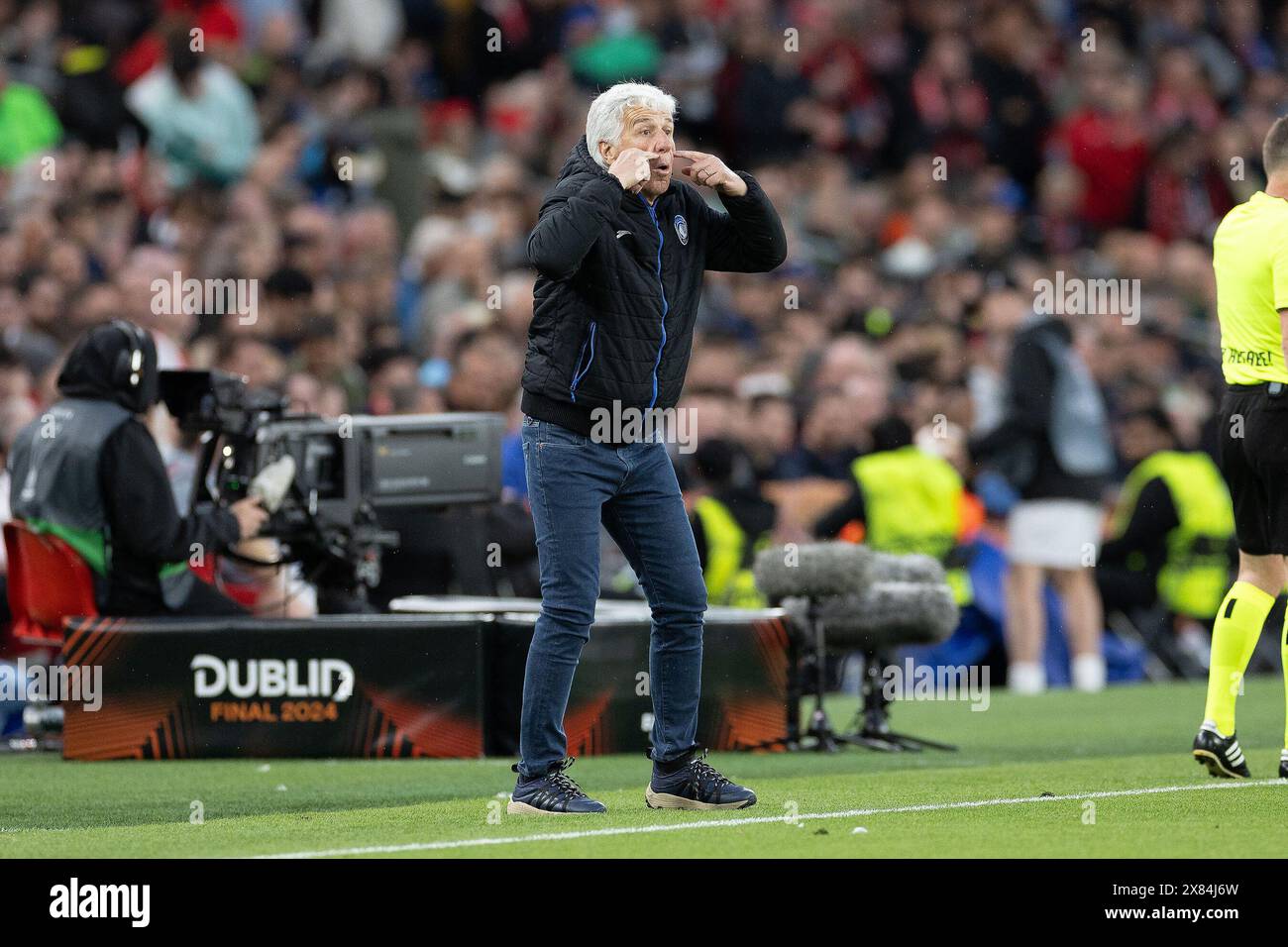 Atalanta head coach Gian Piero Gasperini during the UEFA Europa League ...