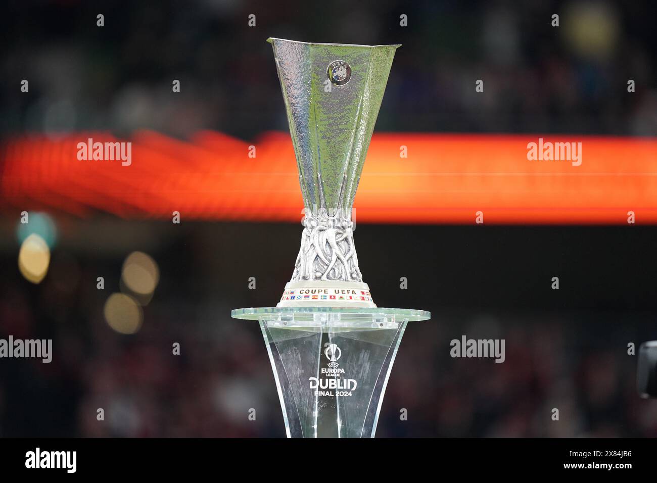 The Europa League Trophy after the UEFA Europa League, Final football ...