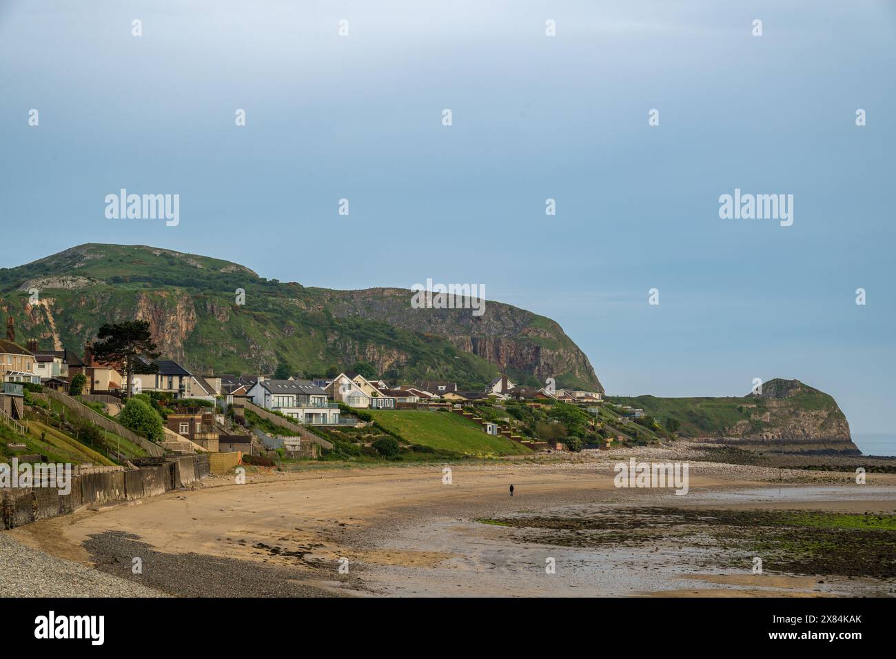 The Little Orme and Penrhyn Bay, seafront and beach, Wales, UK Stock ...