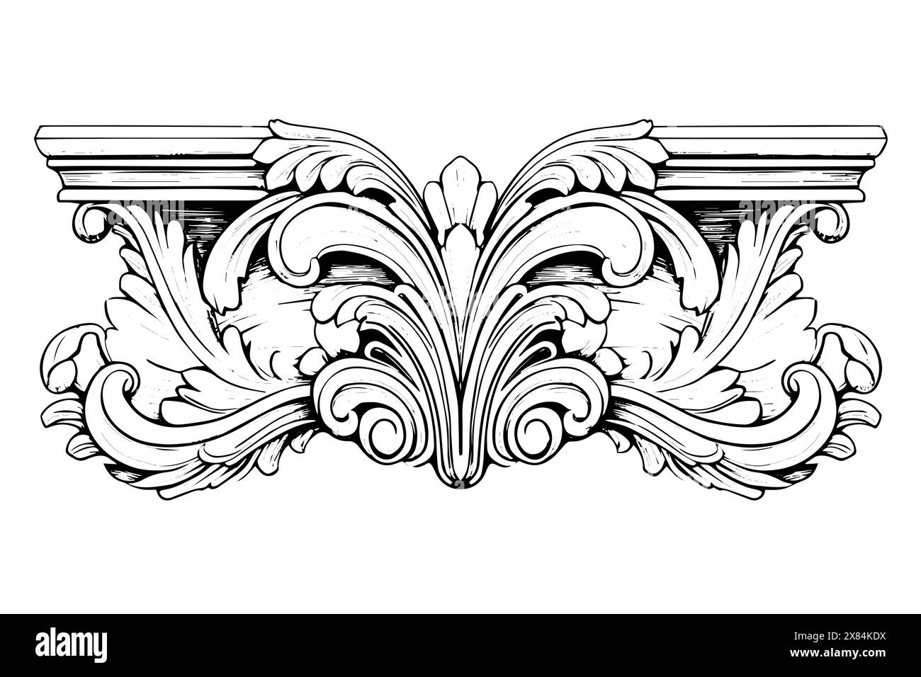 Vintage Baroque Ornamentation: Intricate Vector Illustrations of ...