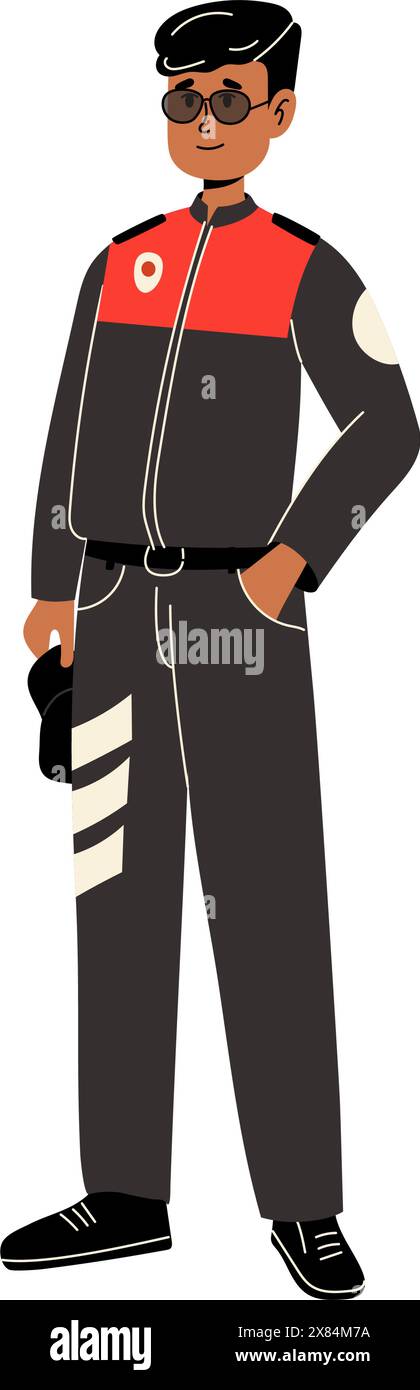 Policeman character. Isolated vector illustration Stock Vector Image ...
