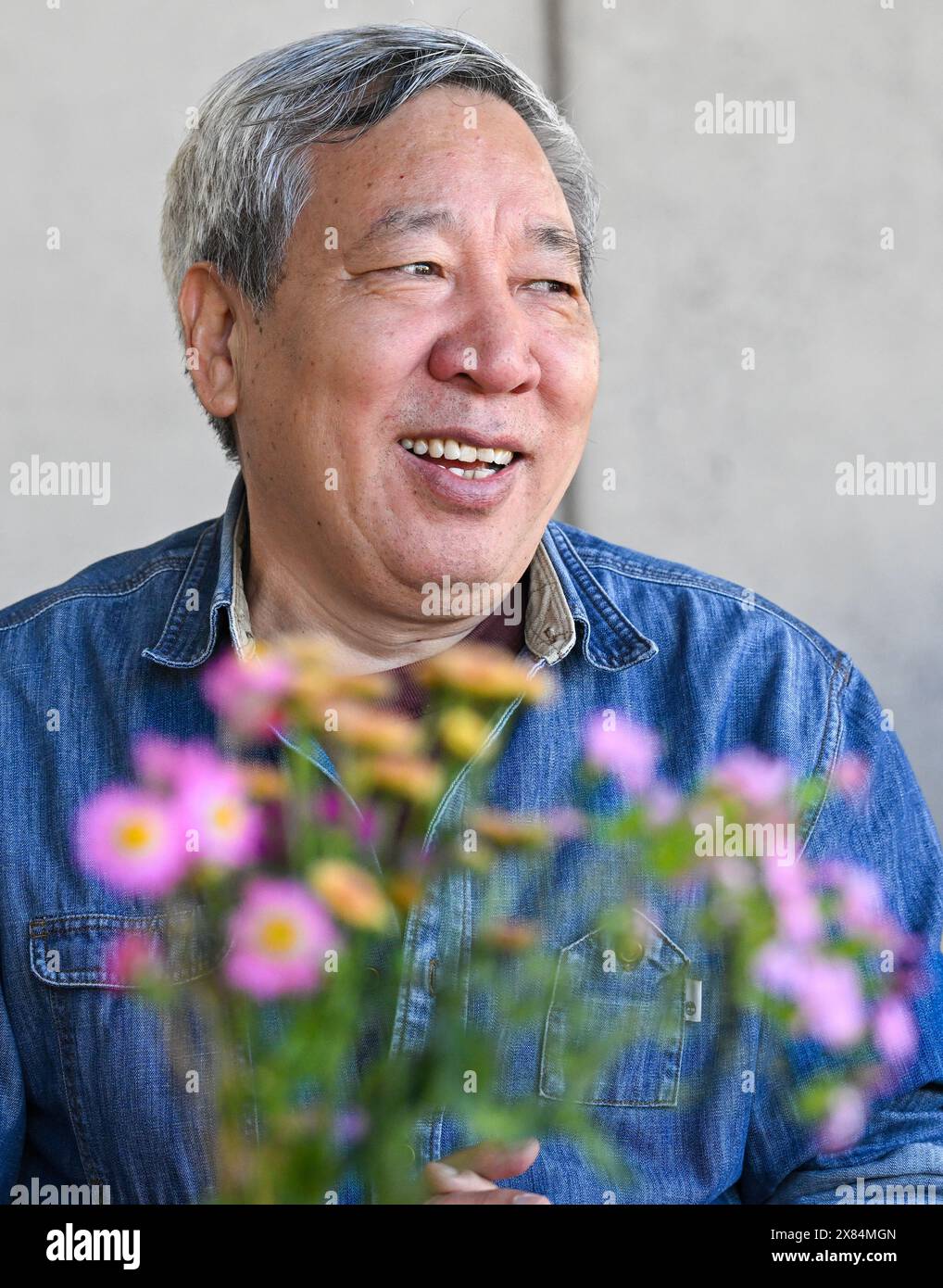 Stockholm, Sweden. 21st May, 2024. Chinese writer Yan Lianke ...