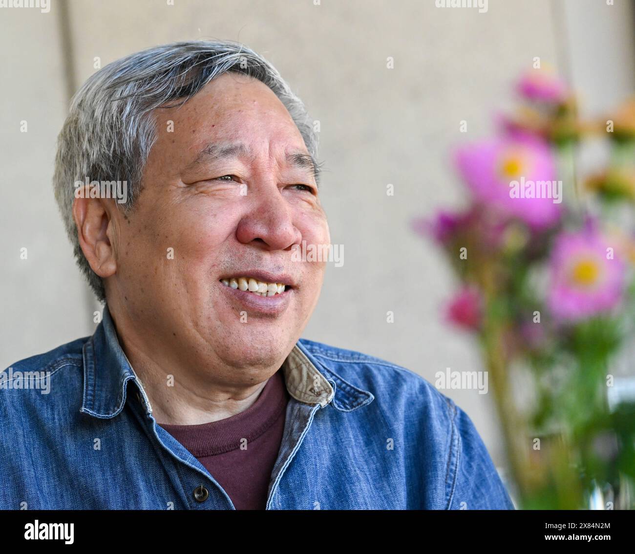 Stockholm, Sweden. 21st May, 2024. Chinese writer Yan Lianke ...