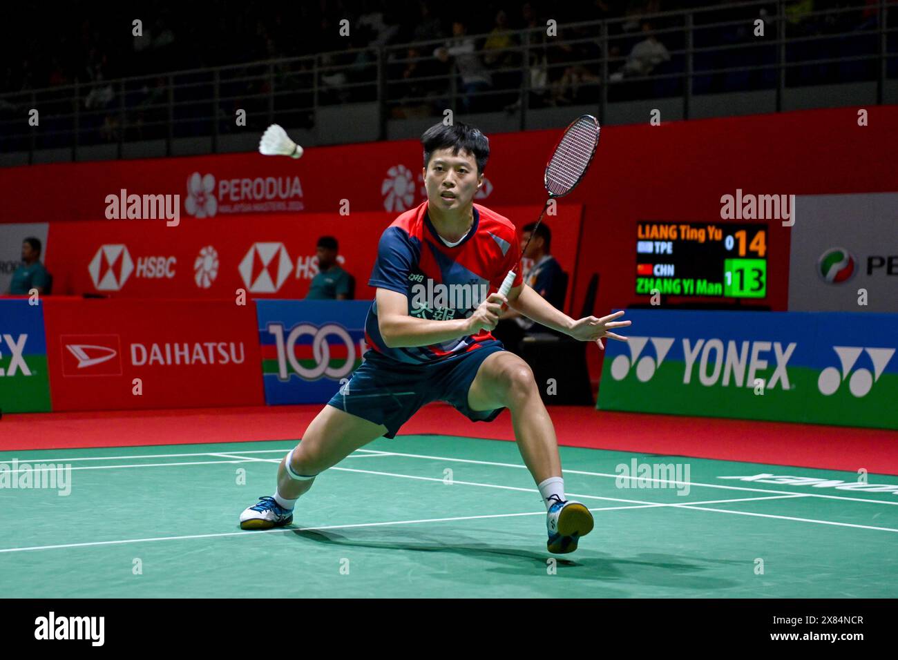 Kuala Lumpur, Malaysia. 23rd May, 2024. Liang Ting Yu of Chinese Taipei hits a return during the ...