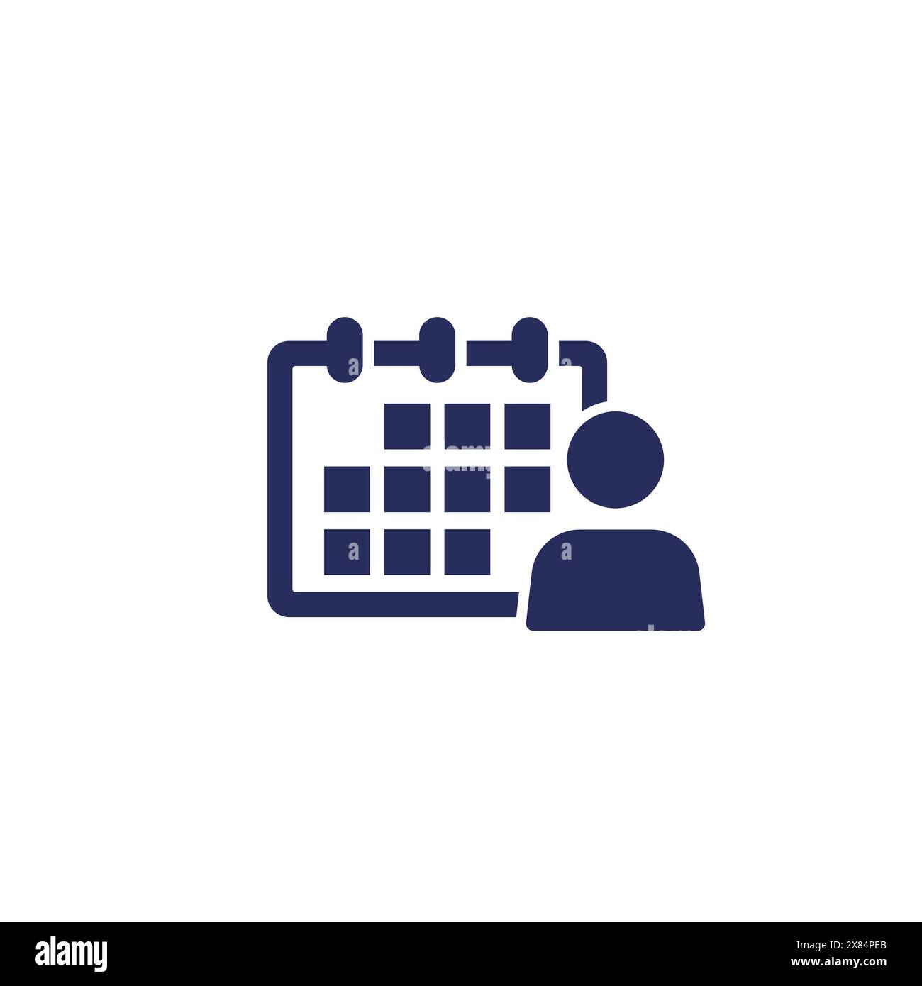 appointment icon with a calendar on white Stock Vector Image & Art - Alamy