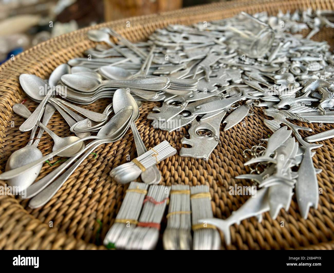 Phonsavan, Laos. 13th Apr, 2024. In Ban Napia "Spoon Village" in the ...