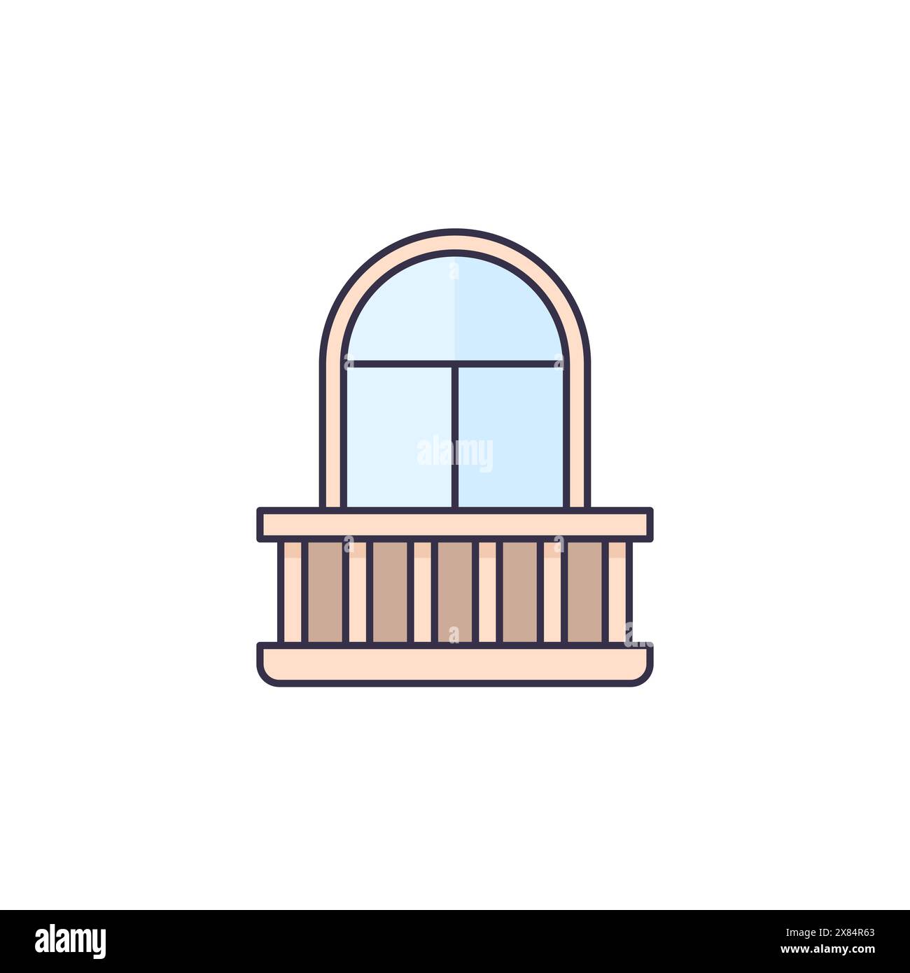 balcony icon on white, vector Stock Vector Image & Art - Alamy