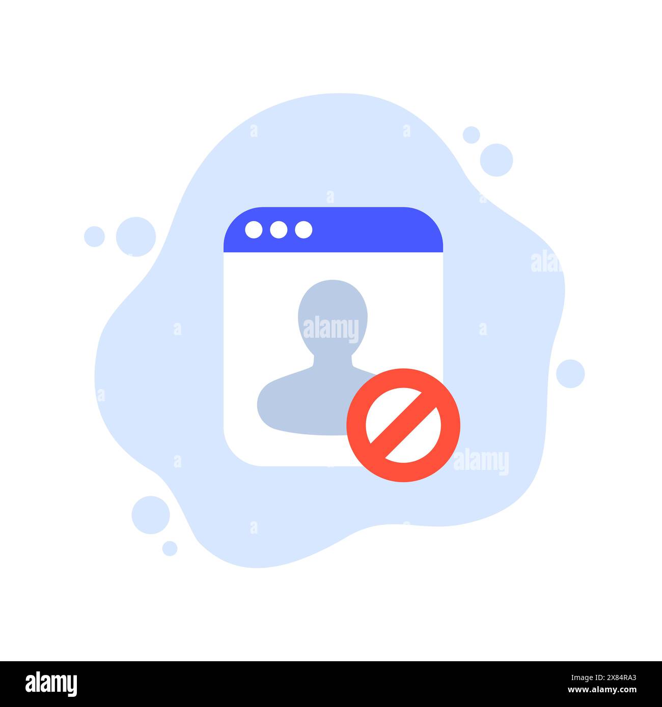 blocked user icon, flat vector Stock Vector Image & Art - Alamy