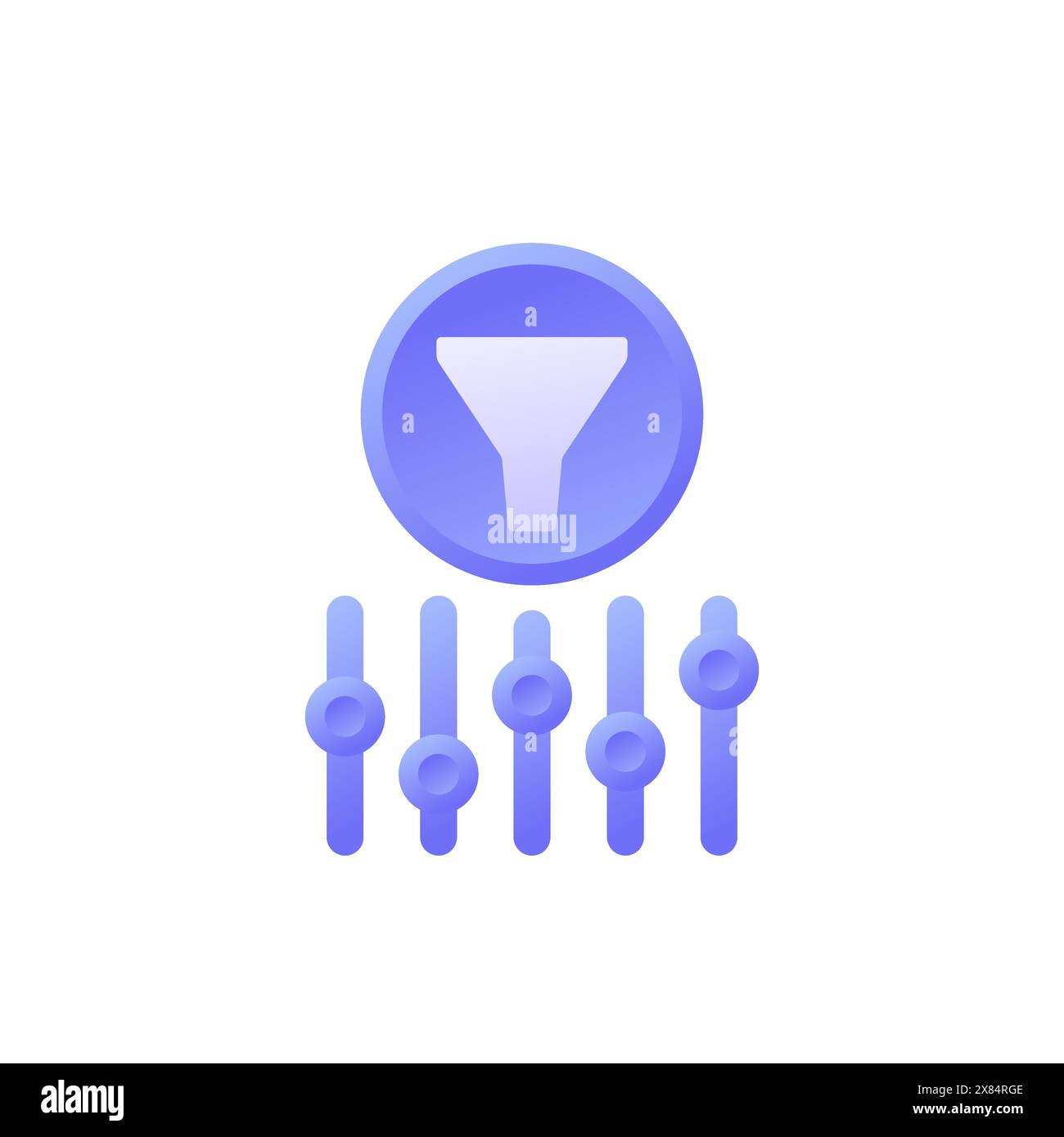 Data filtering settings icon, vector Stock Vector Image & Art - Alamy
