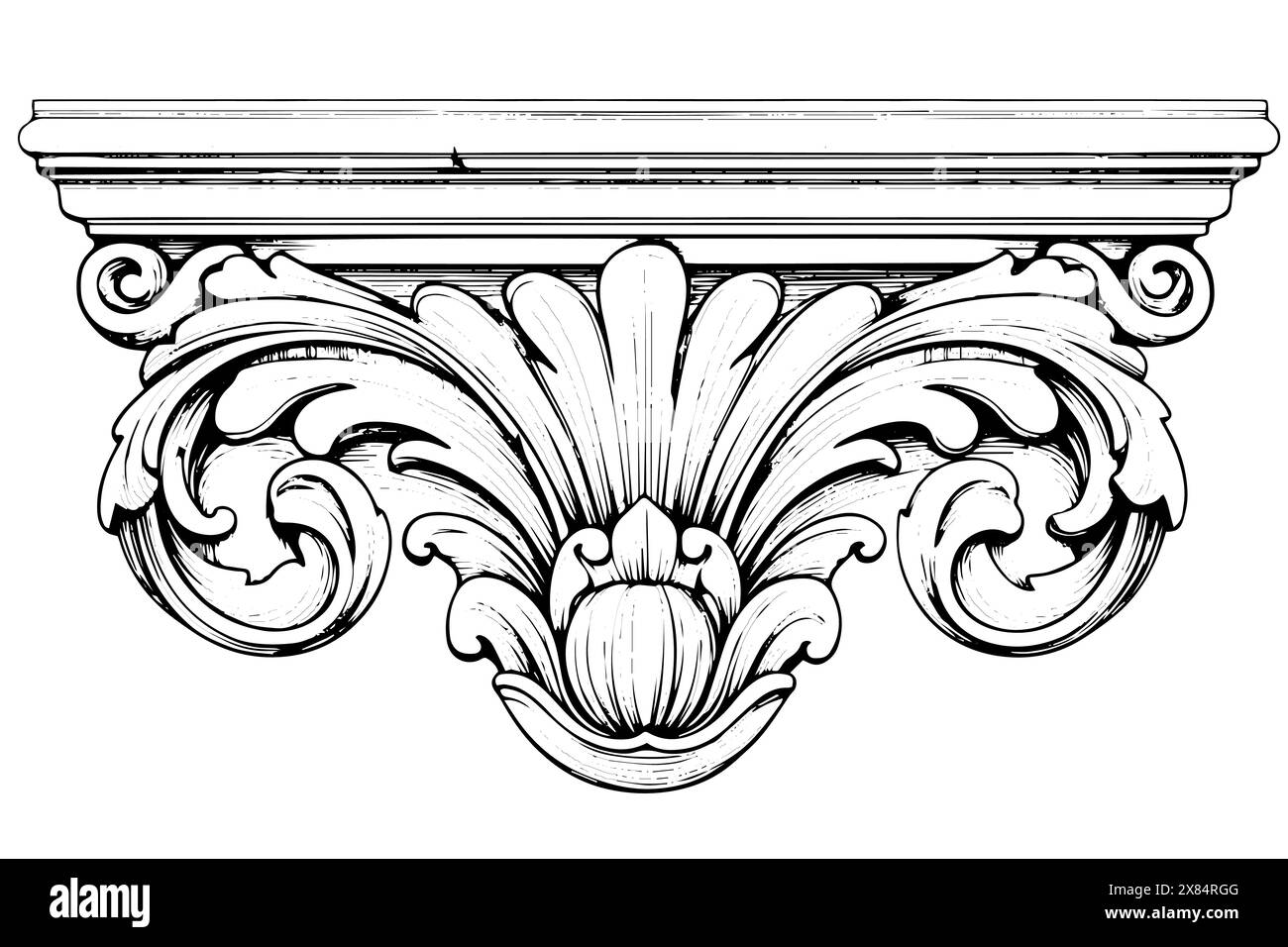 Vintage Baroque Ornamental Collection: Vector Illustrations of Classic ...