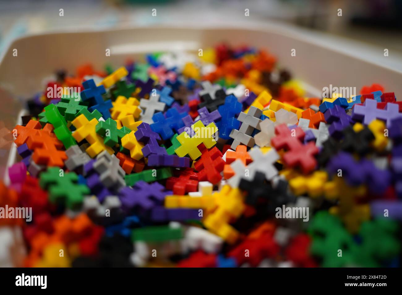 container full of colorful legos Stock Photo - Alamy