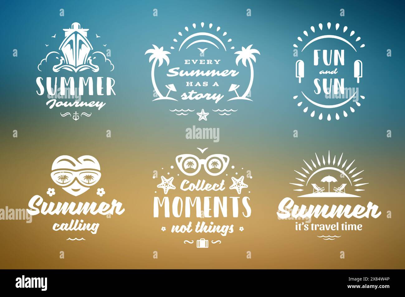 Summer holidays typography inspirational quotes or sayings design for t ...