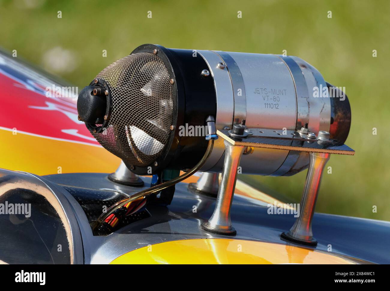 Jet powered model radio controlled aircraft at club flying event Stock ...