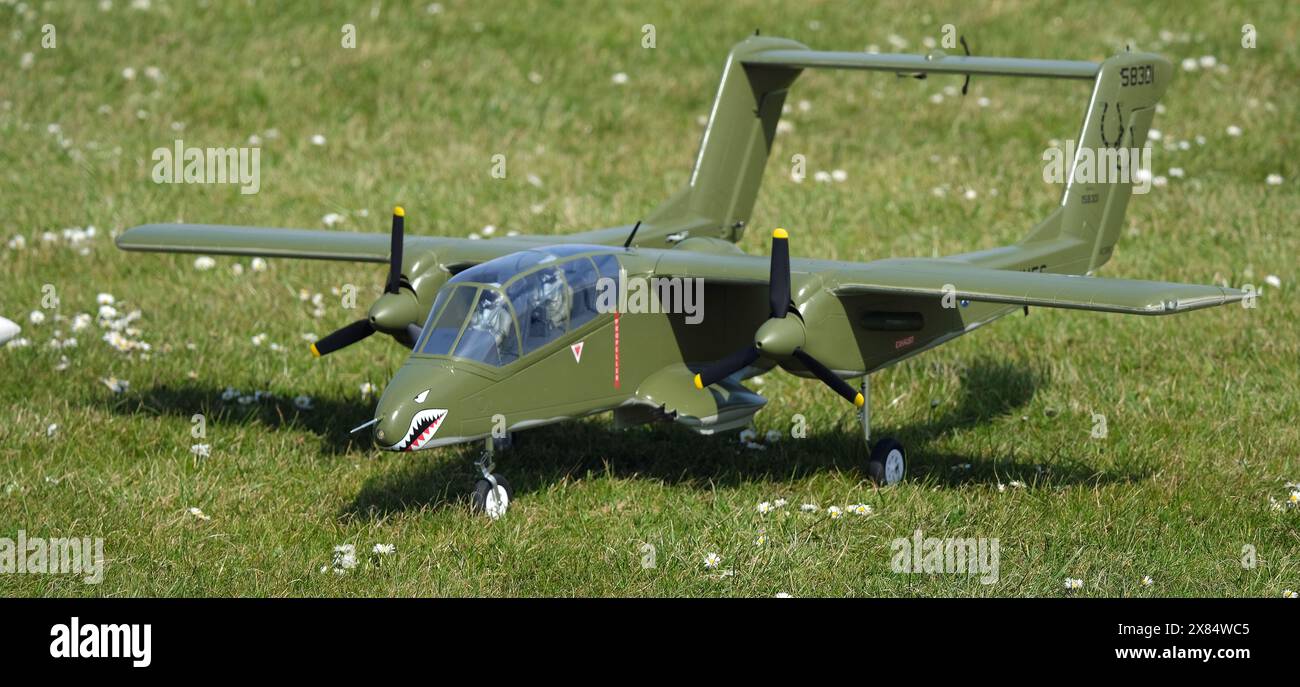 Flying scale model. The North American Rockwell OV-10 Bronco is an ...