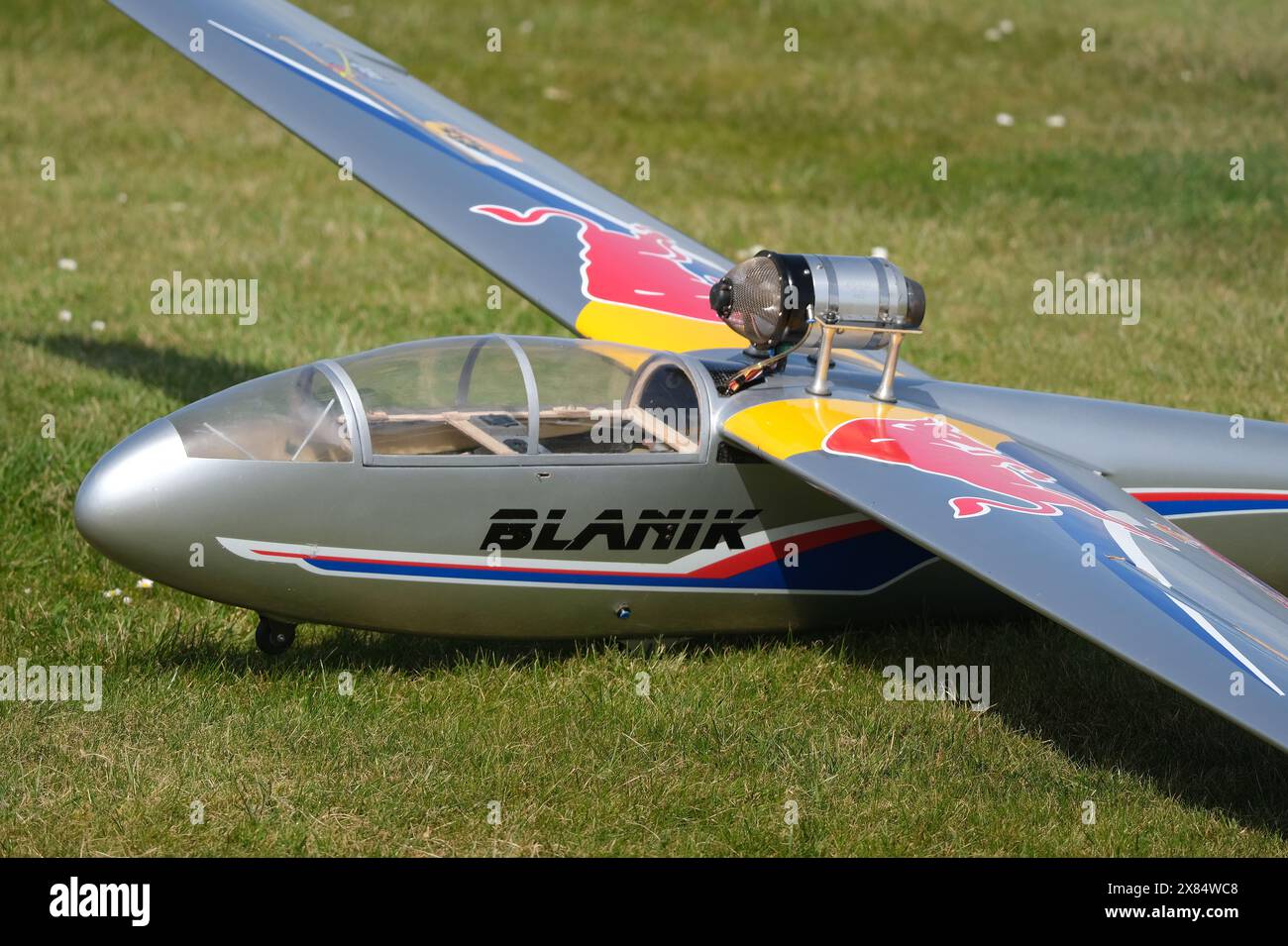 Jet powered model radio controlled aircraft at club flying event Stock ...
