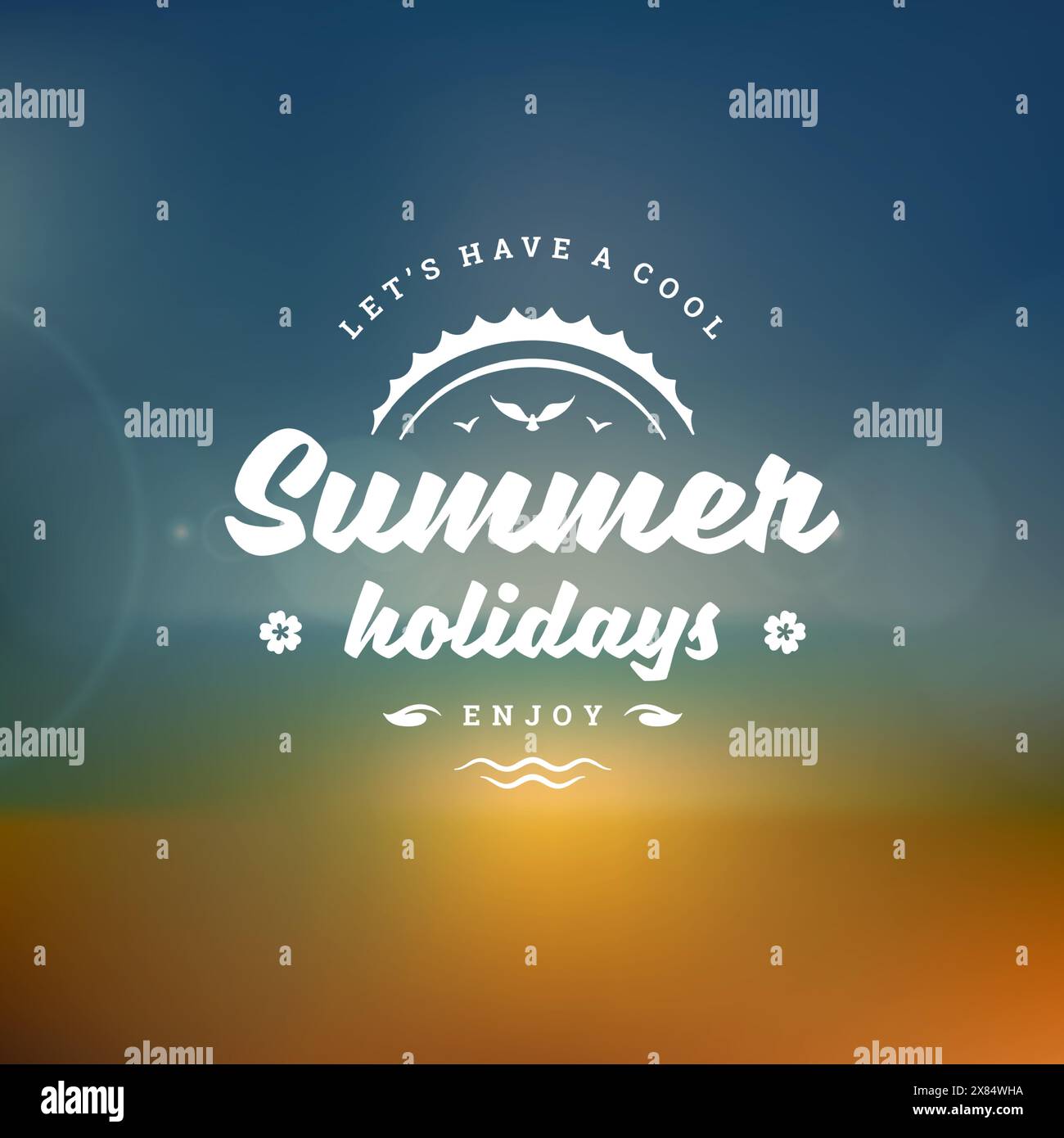 Summer holidays label or badge typography slogan design for poster or ...