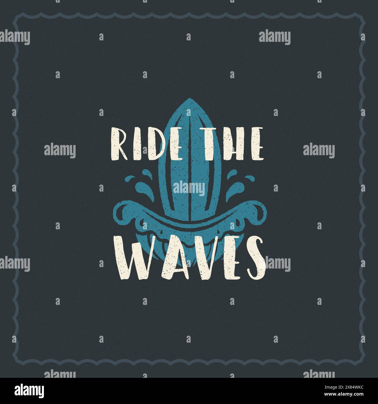Surfing typography inspirational quote design for poster or apparel ...